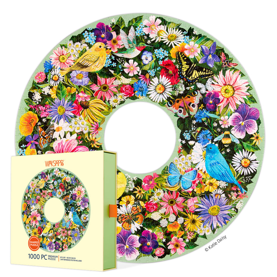 Spring Floral Wreath 1000 Piece Puzzle – Mint Museum Store