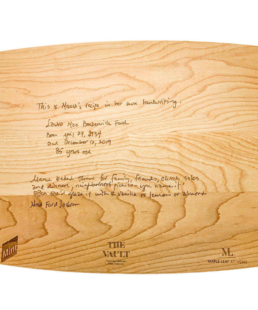 Arched Maple Recipe Board-Nina's Pound Cake – Mint Museum Store